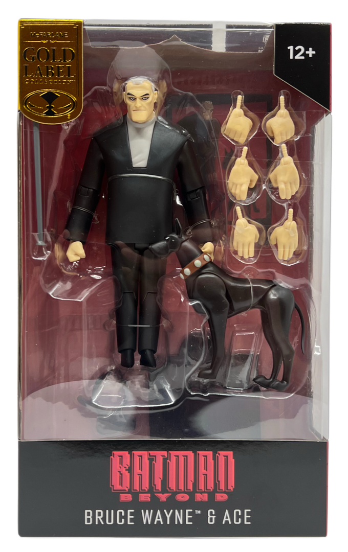 MCFARLANE BATMAN BEYOND BRUCE WAYNE AND ACE GOLD LABEL SAN DIEGO COMIC ...
