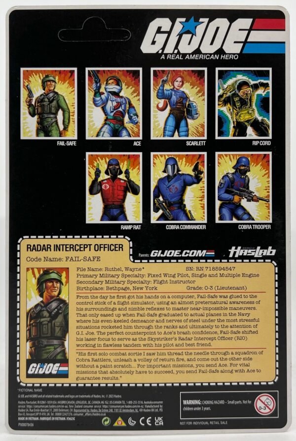 HASBRO GI JOE FAIL SAFE RADAR INTERCEPT OFFICER - Not-So Vintage Store