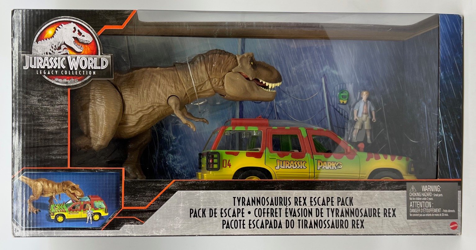 MATTEL JURASSIC WORLD LEGACY COLLECTION T REX ESCAPE EXPLORER PACK ...
