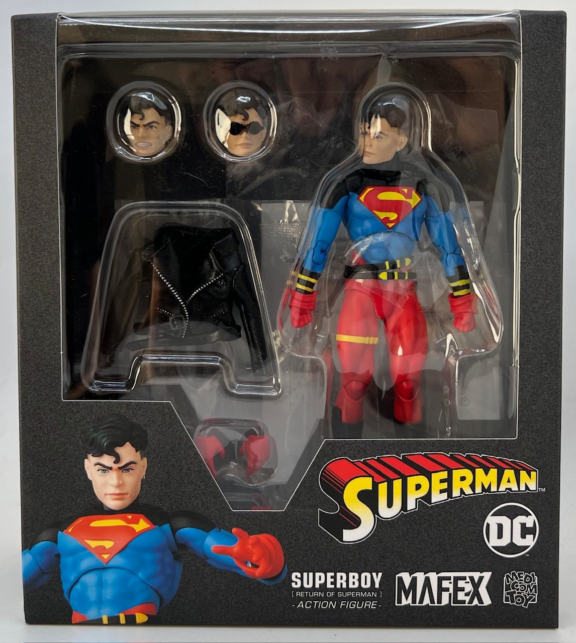 MEDICOM MAFEX RETURN OF SUPERMAN SUPERBOY ACTION FIGURE AUTHENTIC BRAND ...